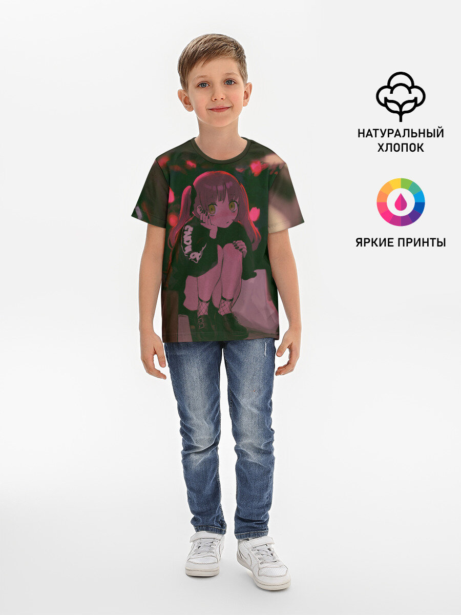 Футболка хлопковая детская Аниме девушка