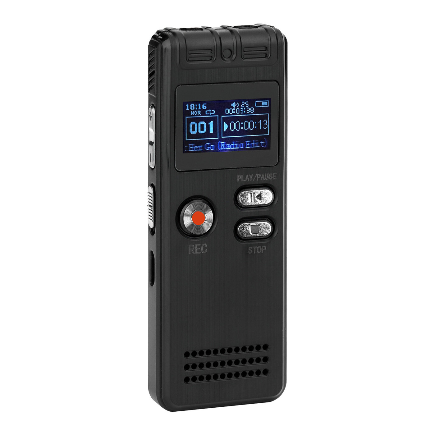 Цифровой диктофон 8 Гбайт Диктофон с голосовой активацией MP3-плеер Запись HD