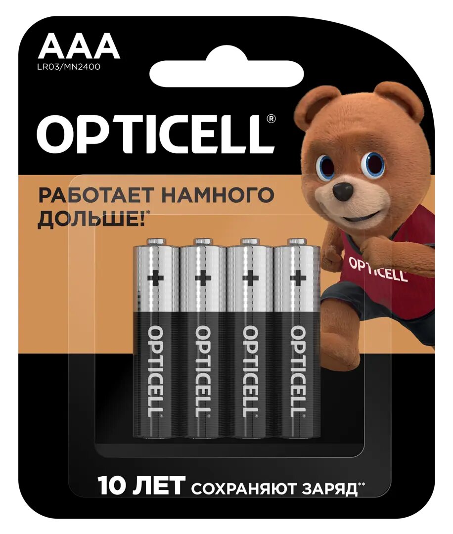 Батарейка алкалиновая Opticell Basic AAA 4 шт.