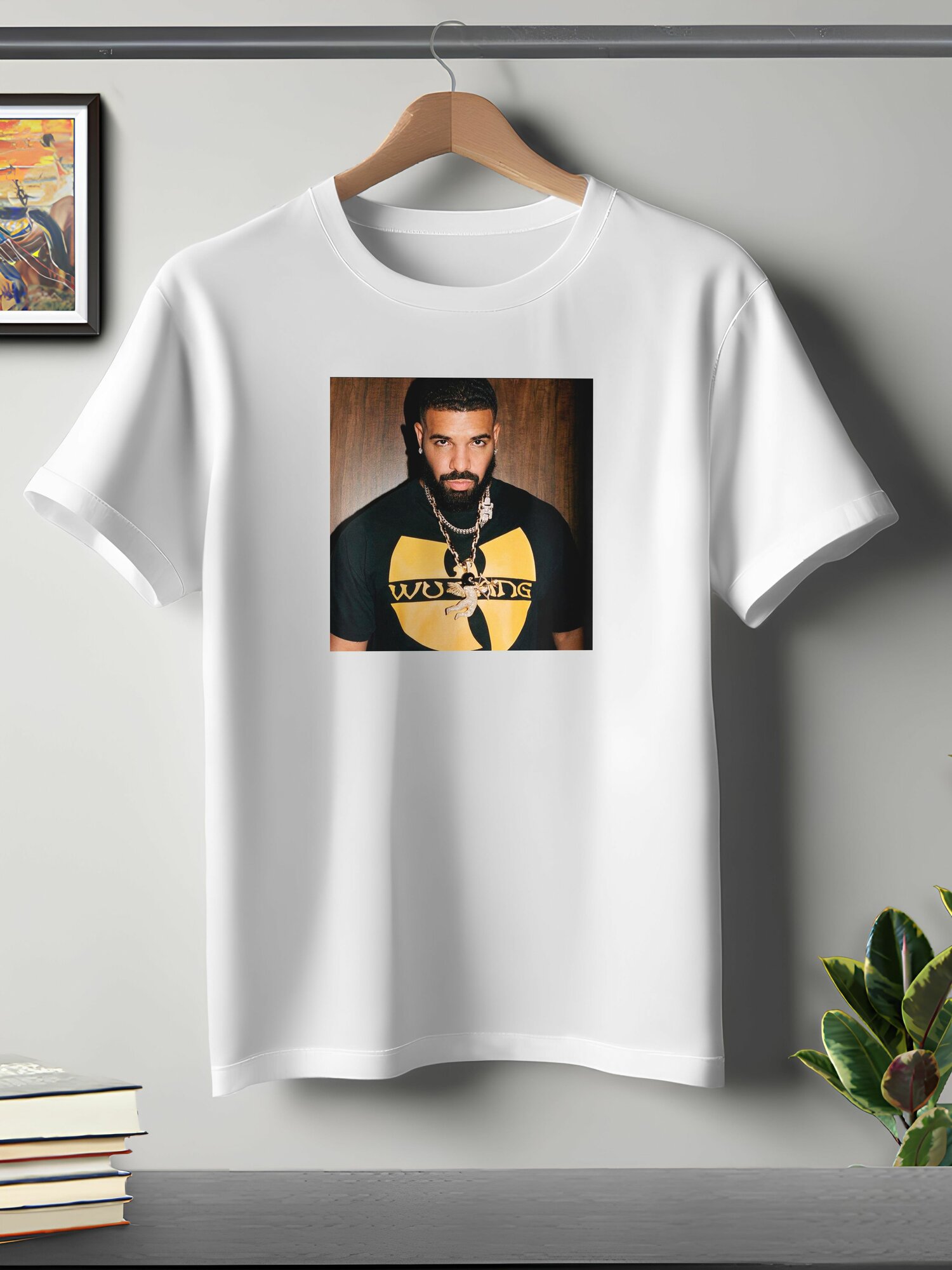 Футболка ONEQ унисекс 48-50 (L) размер с принтом Drake, белая