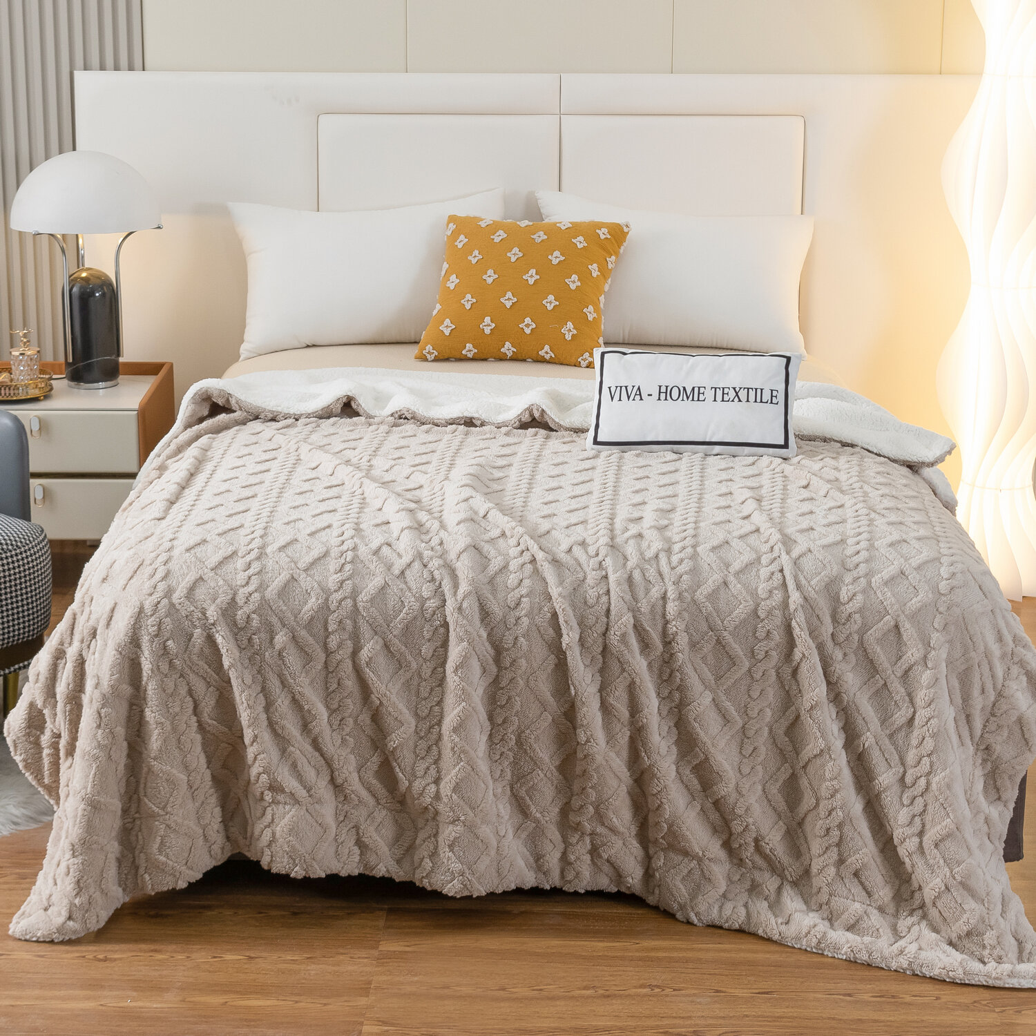 Плед Fluffy бамбуковая микрофибра ситрейд FL014, 200х230 см