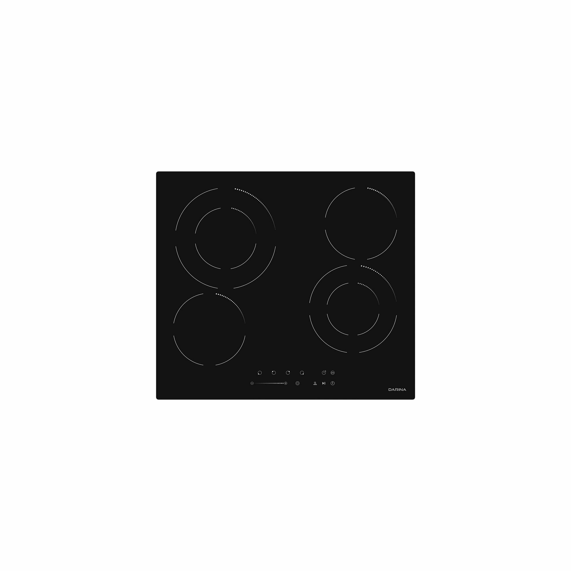 Варочная поверхность Darina, 6Р Е 327 B, стеклокерамическая, чёрная