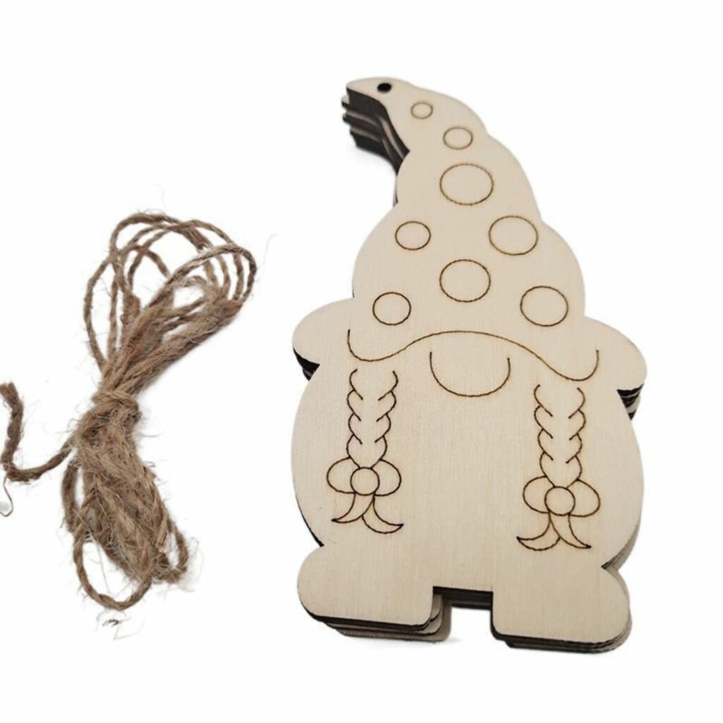 10 шт. рождественские украшения в виде гномов, милый деревянный подвесной гном, эльф, карлик для домашнего декора