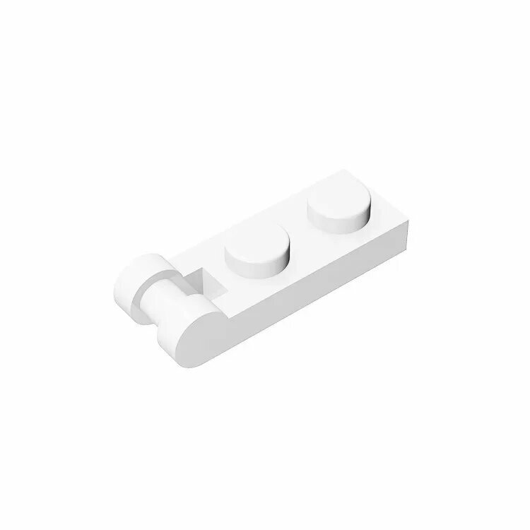 Пластина Gobricks 1x2 с воротником, Белый (090)