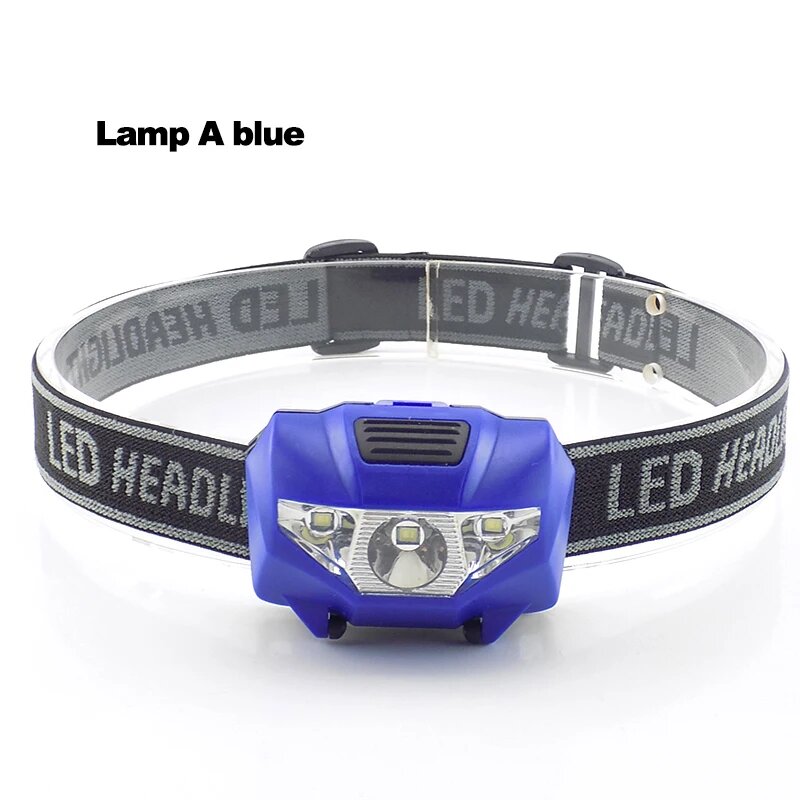 Налобный фонарь QvvCev 3 LED красный Lamp A blue