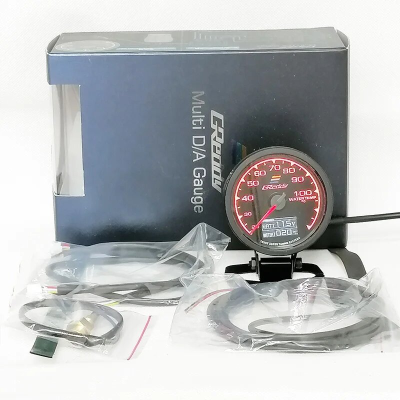 Датчик повышения давления GReddi Температура воды 7, ЖК-дисплей с турбонаддувом давления масла, об/мин, тахометр Racing Mete Water Temp