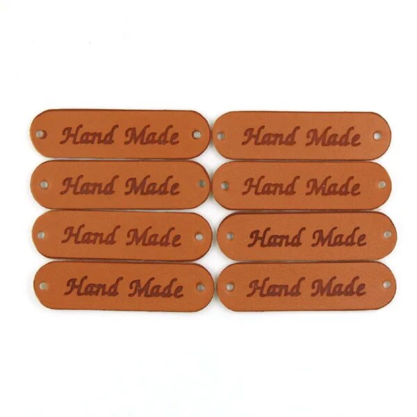 Кожаные бирки ручной работы 50 шт. Коричневый, Brown