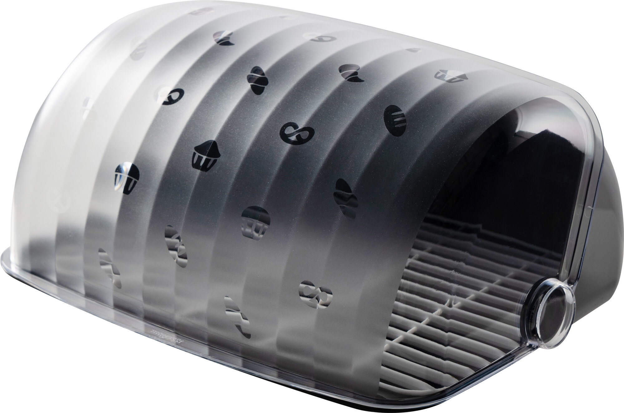 Хлебница пластиковая "Рондо" Berossi, цвет черный 34.5 х 27.3 х 16.4 см