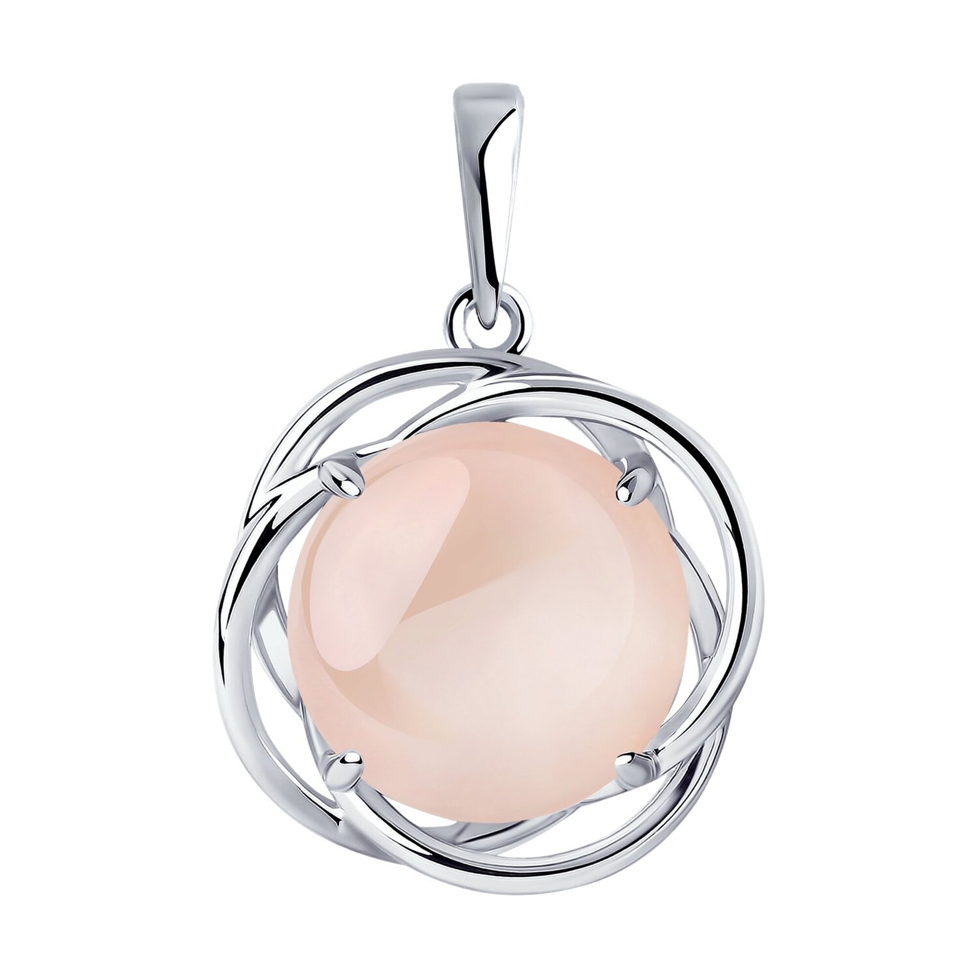 Подвеска, серебро, 925 проба, родирование, кварц