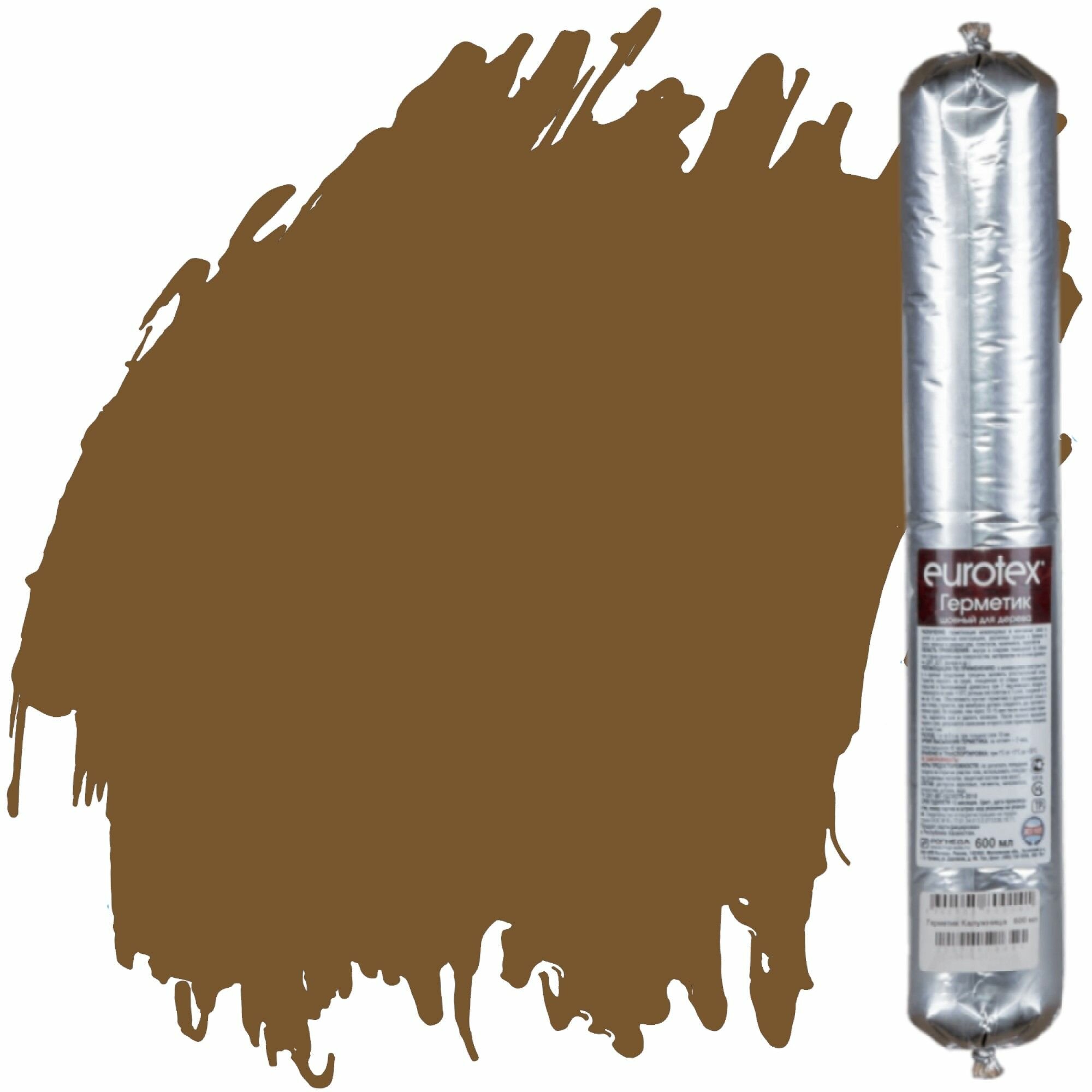 Герметик акриловый шовный для дерева Eurotex (0,6л) калужница
