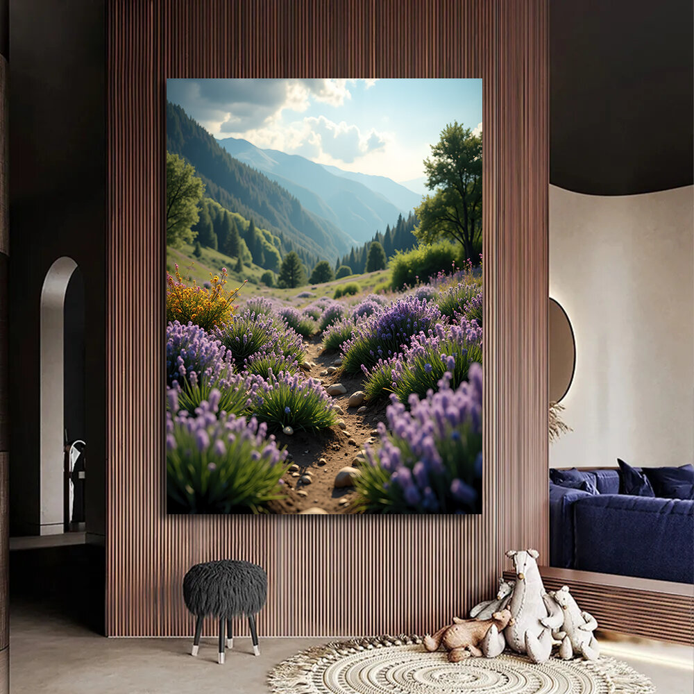 Горный пейзаж / Море, картина с природой, 60х80 см.