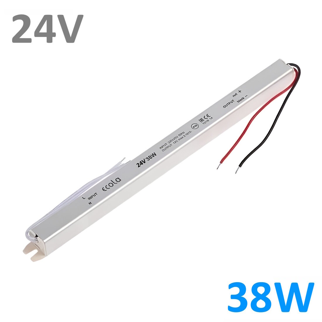 Блок питания 24В 38Вт 262x18x18мм IP20 для LED-лент Ecola SlimLine