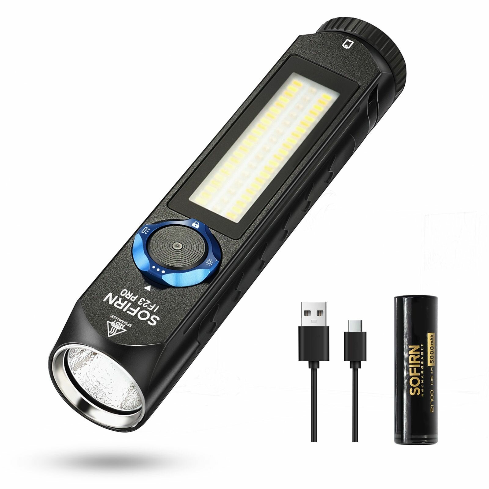 Sofirn IF23 PRO RGB Light 5000lm XHP70B Мощный светодиодный фонарик 21700 5V 3A USB C перезаряжаемый фонарик с магнитом