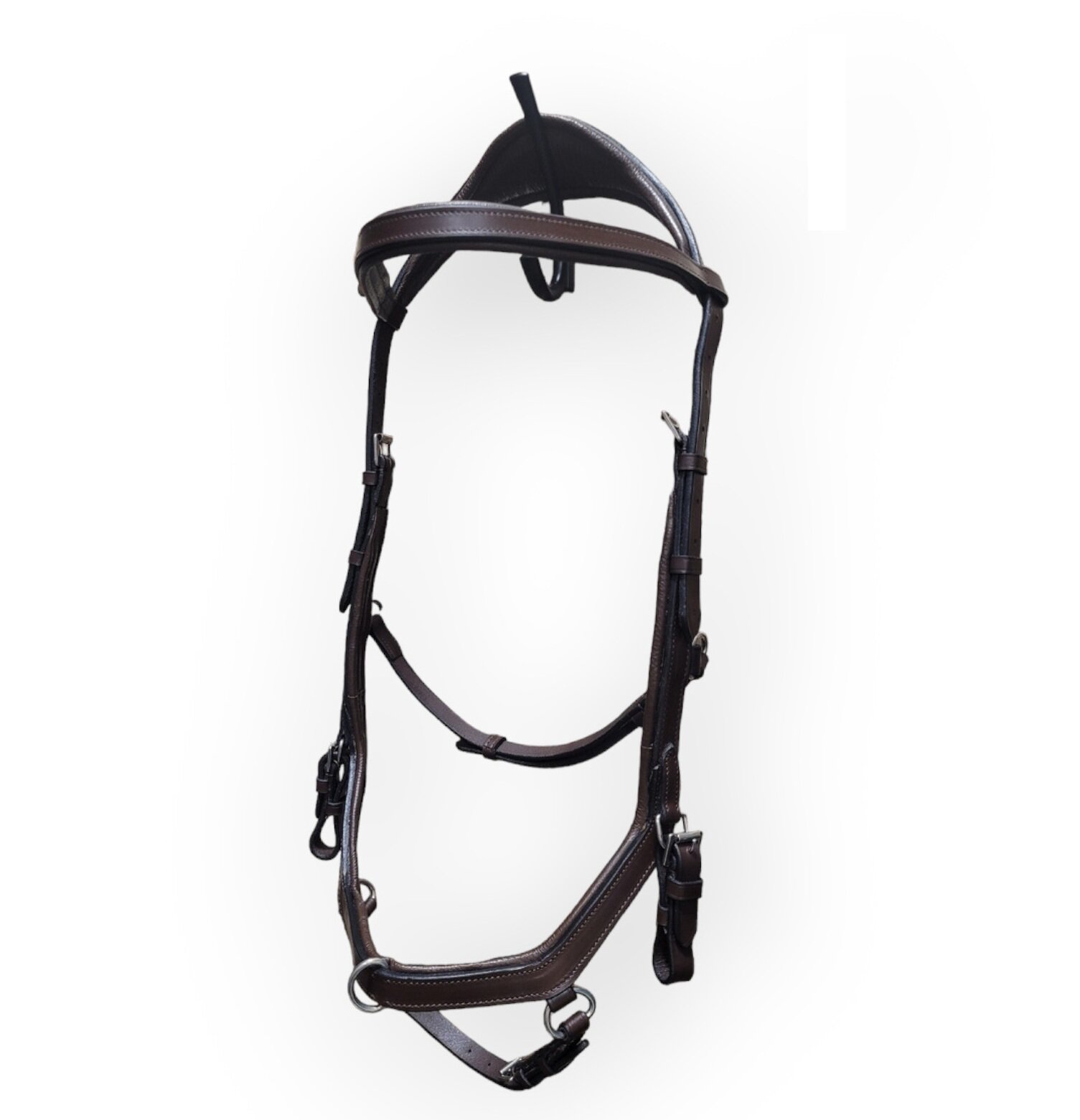 SOREQUS / Анатомическая уздечка "Micklem-R", PONY, шоколадный, натуральная кожа