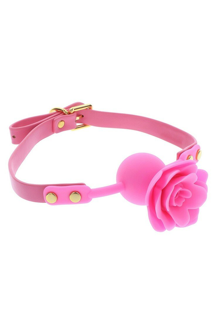 Кляп с розочкой TABOOM Malibu Rose Ball Gag, силикон, 4.1 см