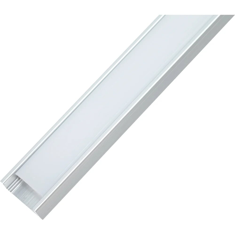 Алюминиевый накладной профиль Gigant, 2000х16х6 мм, серебро G-WM-78