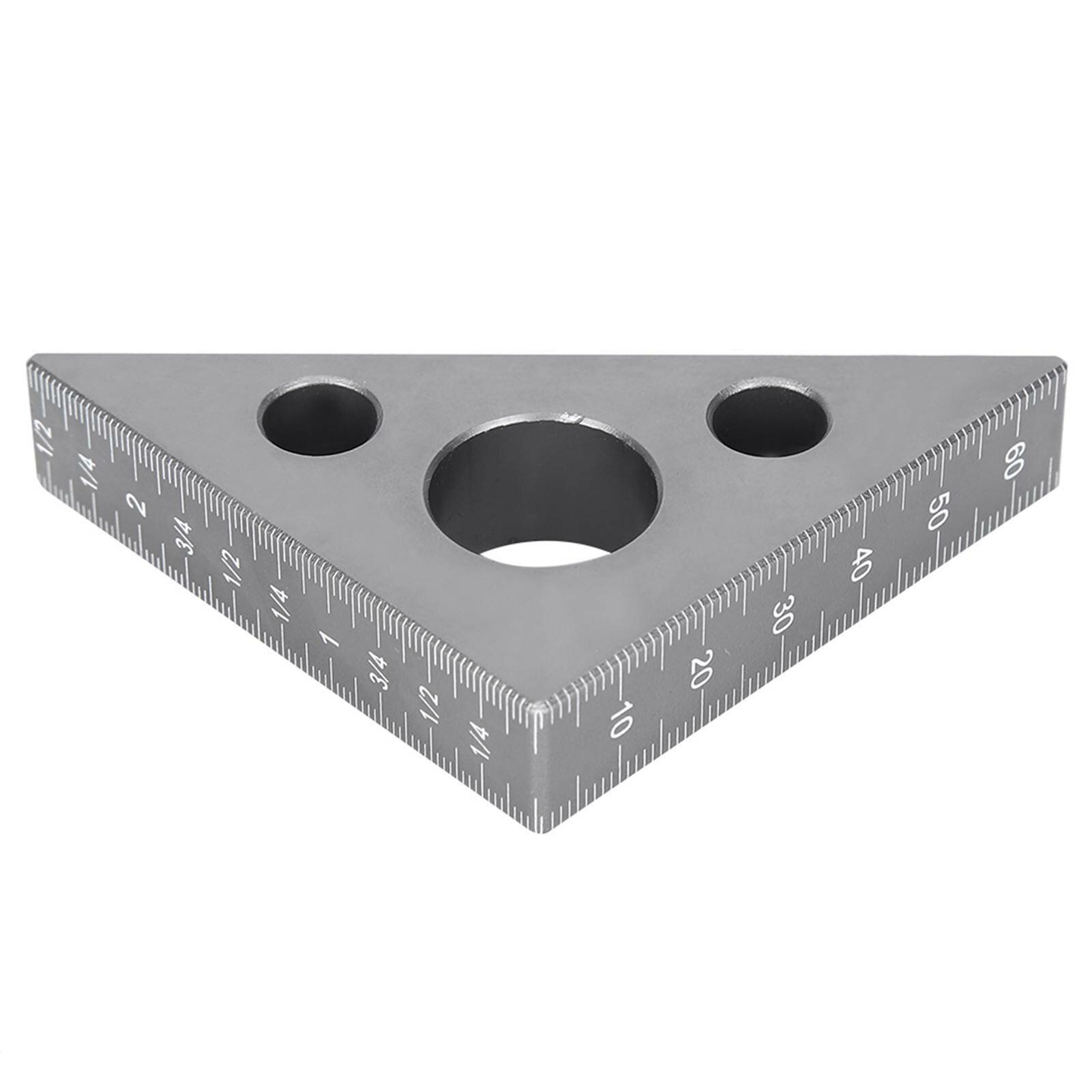 Треугольная линейка из алюминиевого сплава, угломер 45/90 градусов, матовый, инструмент для деревообработки.