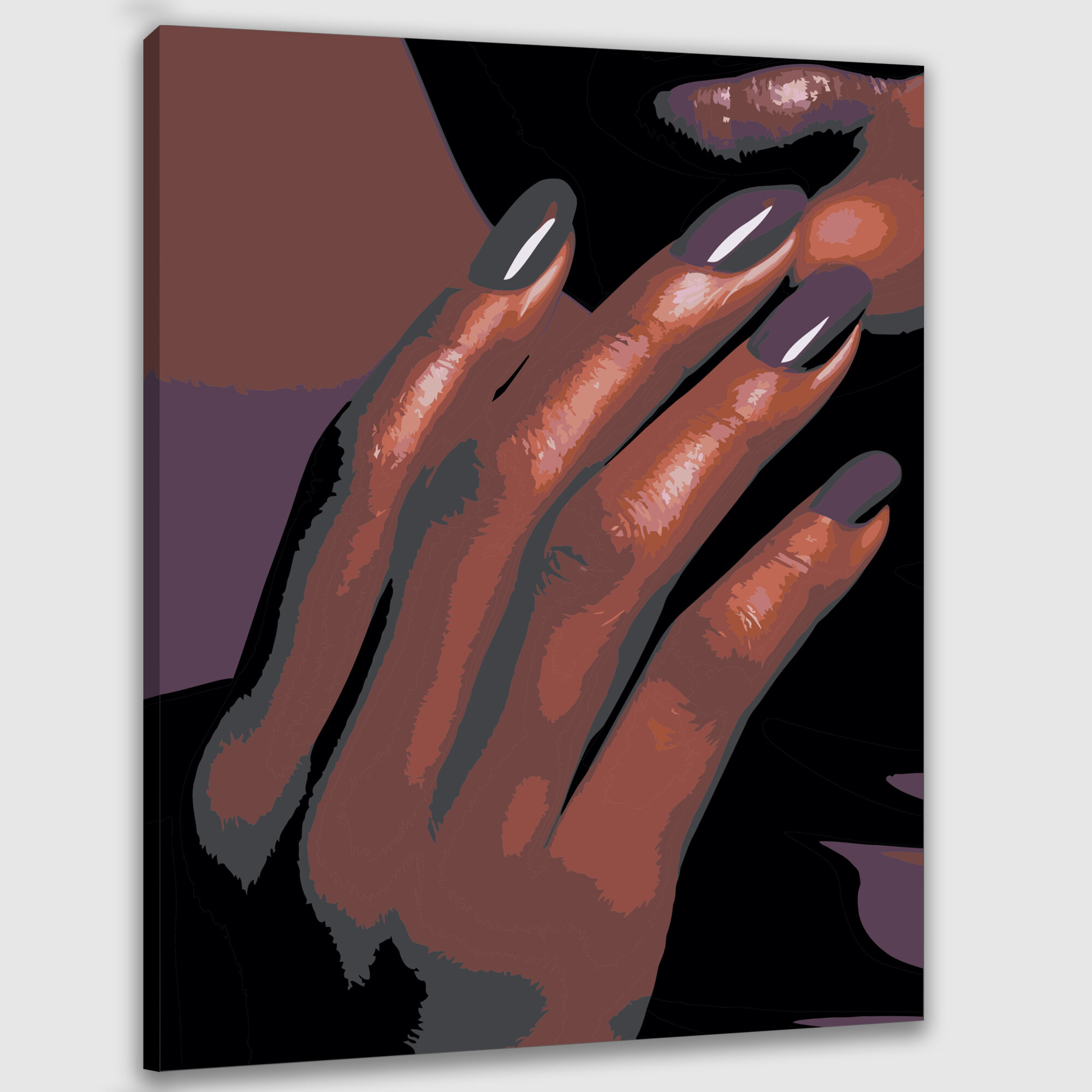 Картина по номерам 40x50 см, маникюр, высокое разрешение, уверенность, возможности, четкость, точность, окрашены ногти