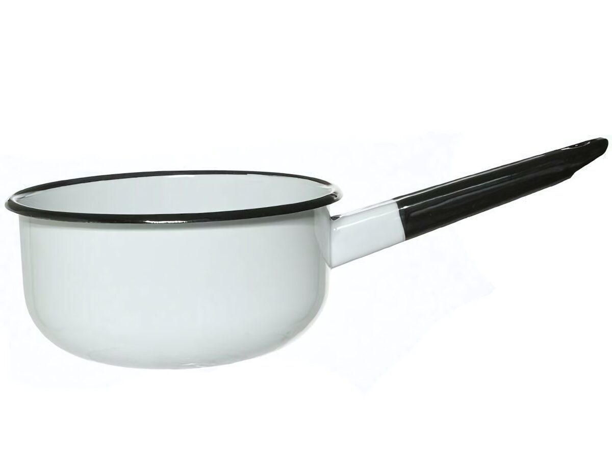 Ковш эмалированный 1,5л, сталь, без крышки, цвет в ассортименте, для приготовления