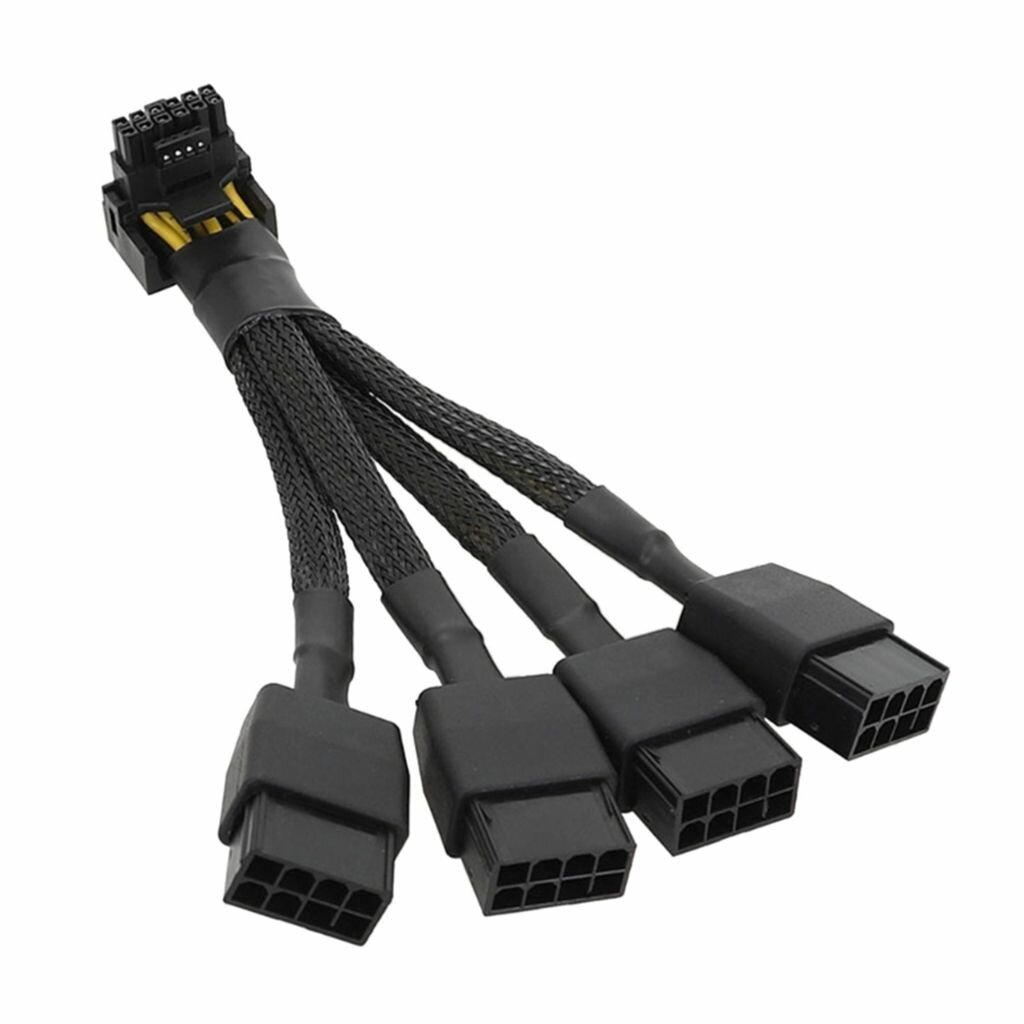 (1x) Кабель питания RTX4090 4x8P - 16P для видеокарты - колено