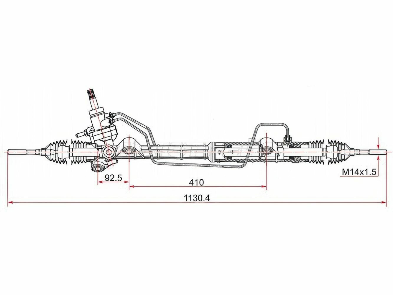 Рейка рулевая для Мазда 6 арт STGJ6E32110B SAT