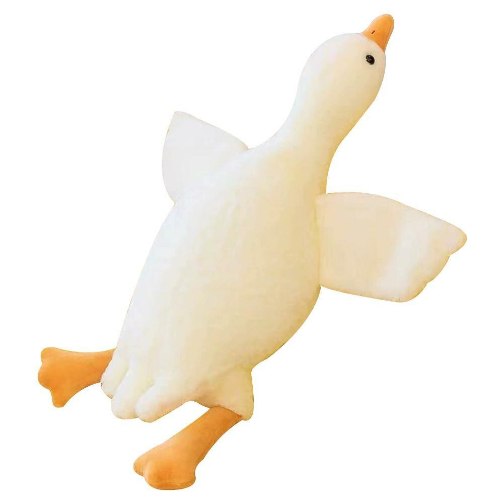 Большая плюшевая игрушка белый гусь