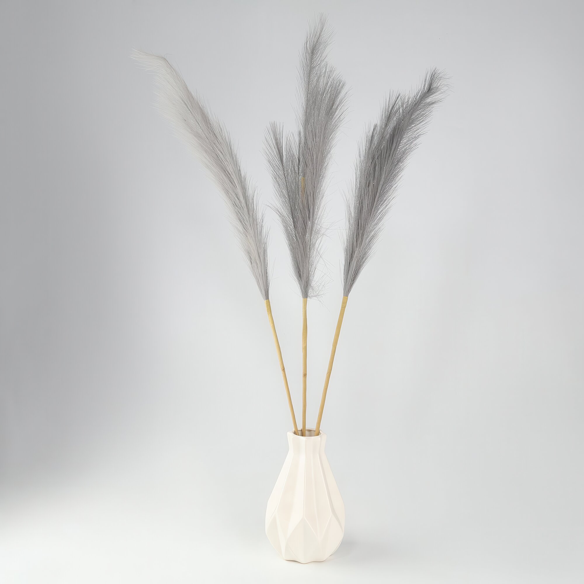 Искусственная трава "Пампасная" высота 1 метр, 6 кисточек, цвет серый