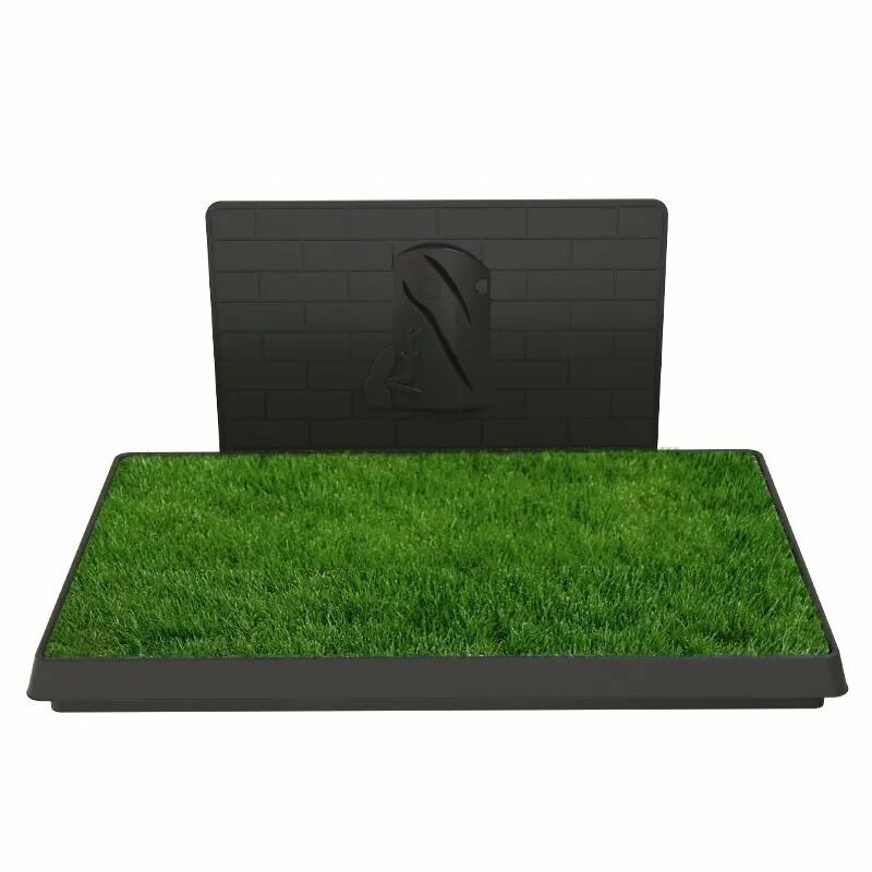 Туалет лоток для собак с искусственной травой с выдвижным ящиком/Со стеной