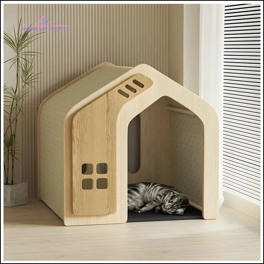 Будка Для Собак Деревянная, Домик Для Животных Домашний, Конура Для Собак Мелких И Средних Пород