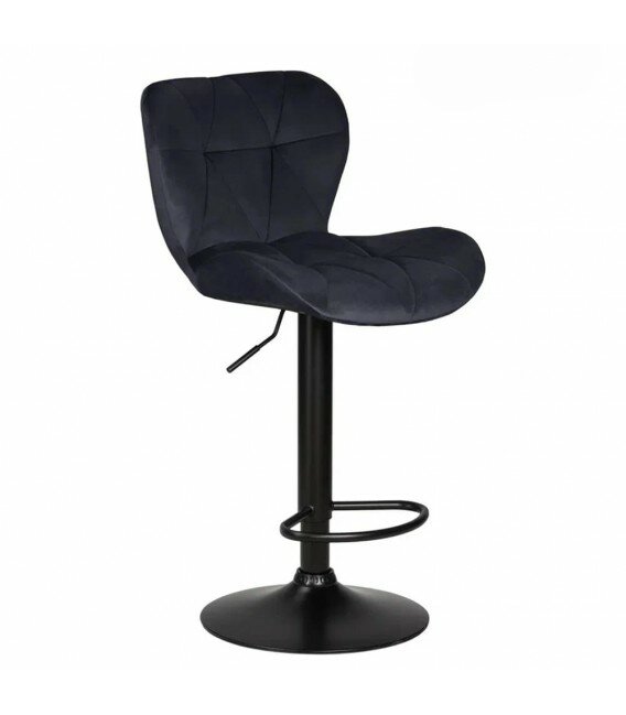 Стул барный барни блэк (велюр) WX-2522 черный