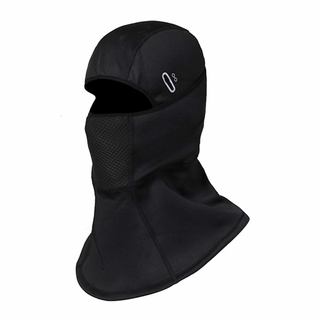 Зимний шлем для мотоциклистов с защитой от снега и теплом, Черный