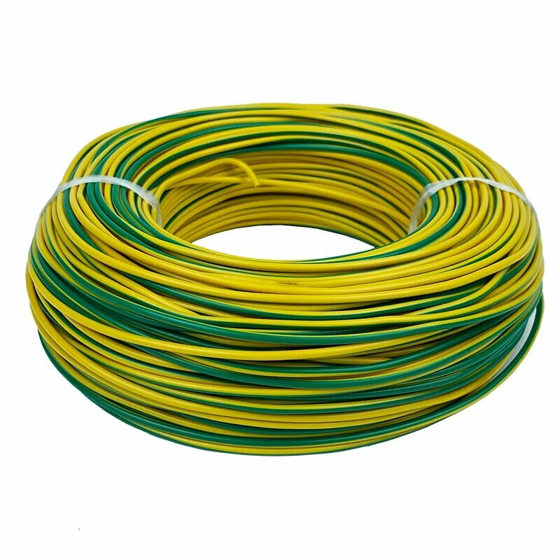 RV медный провод 0,3/0,5/0,75/1/1,5 мм2 ПВХ изоляция 5/10 м Square 0.3mm, Yellow Green, 10 м