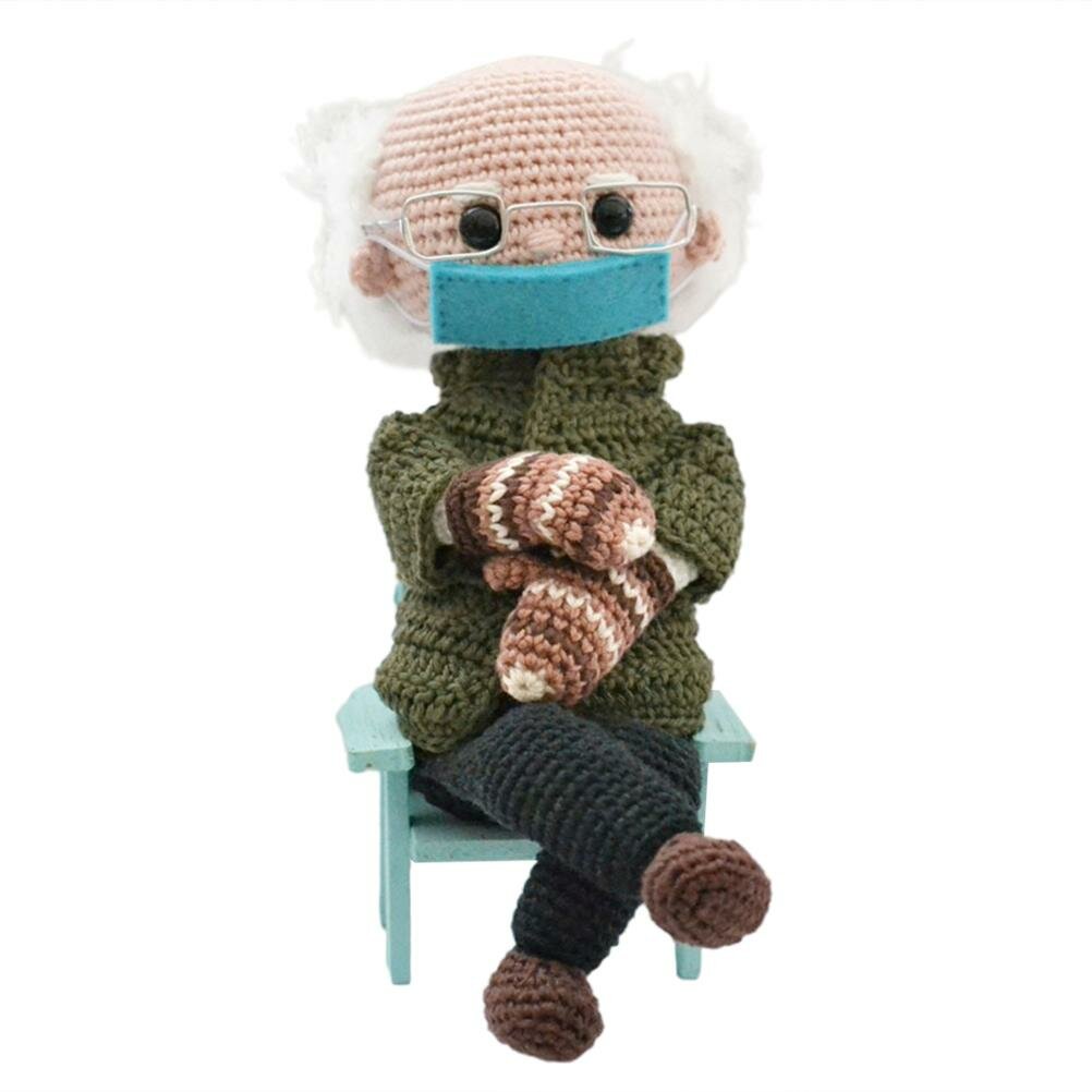 Плюшевая Кукла Берни Сандерса Ручной Работы Сувенир Подарок