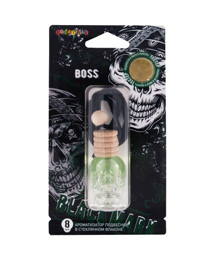 Освежитель (ароматизатор) подвесной жидкий BLACK MARK Aroma Glass Boss 8 мл