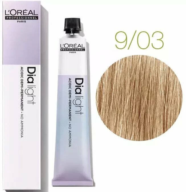 L'Oreal Professionnel Dia Light 9.03 очень светлый блондин натурально золотистый 50мл