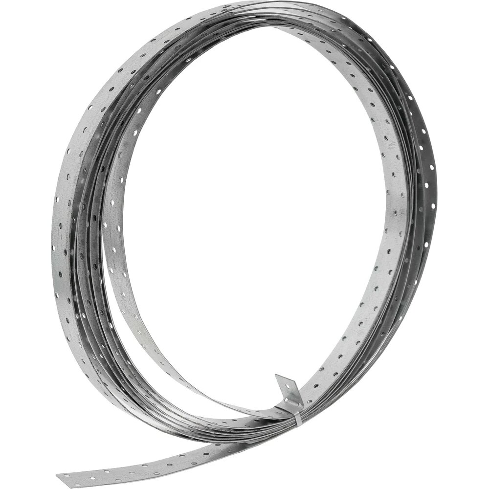 Монтажная лента 10 метров LM 30x1,5 Gigant GPT-30-1.5 из стали с цинковым покрытием для фиксации монтажных соединений