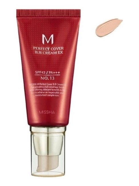 Missha BB крем "Идеальное покрытие" M Perfect Cover BB Cream EX SPF42/PA, тон 13, 50 мл