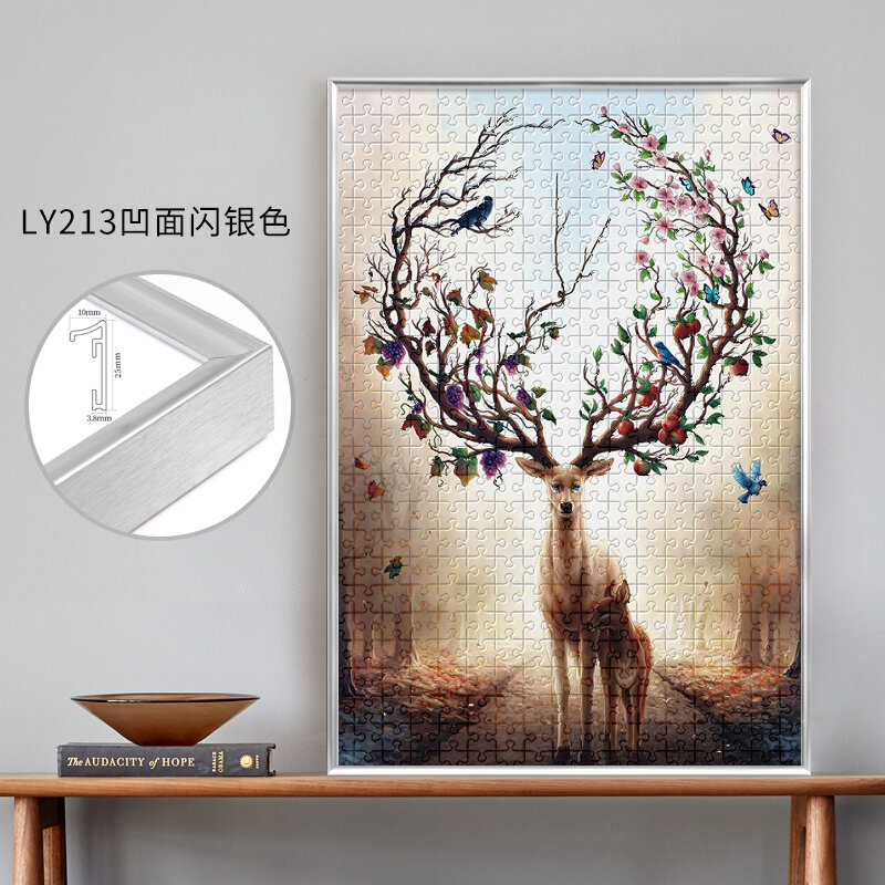 Горячая распродажа1000-элементный пазл, фоторамка, настенное крепление, 500 монтажная рамка, 300 элементов рамки, 50x70, индивидуальный*75 элементов