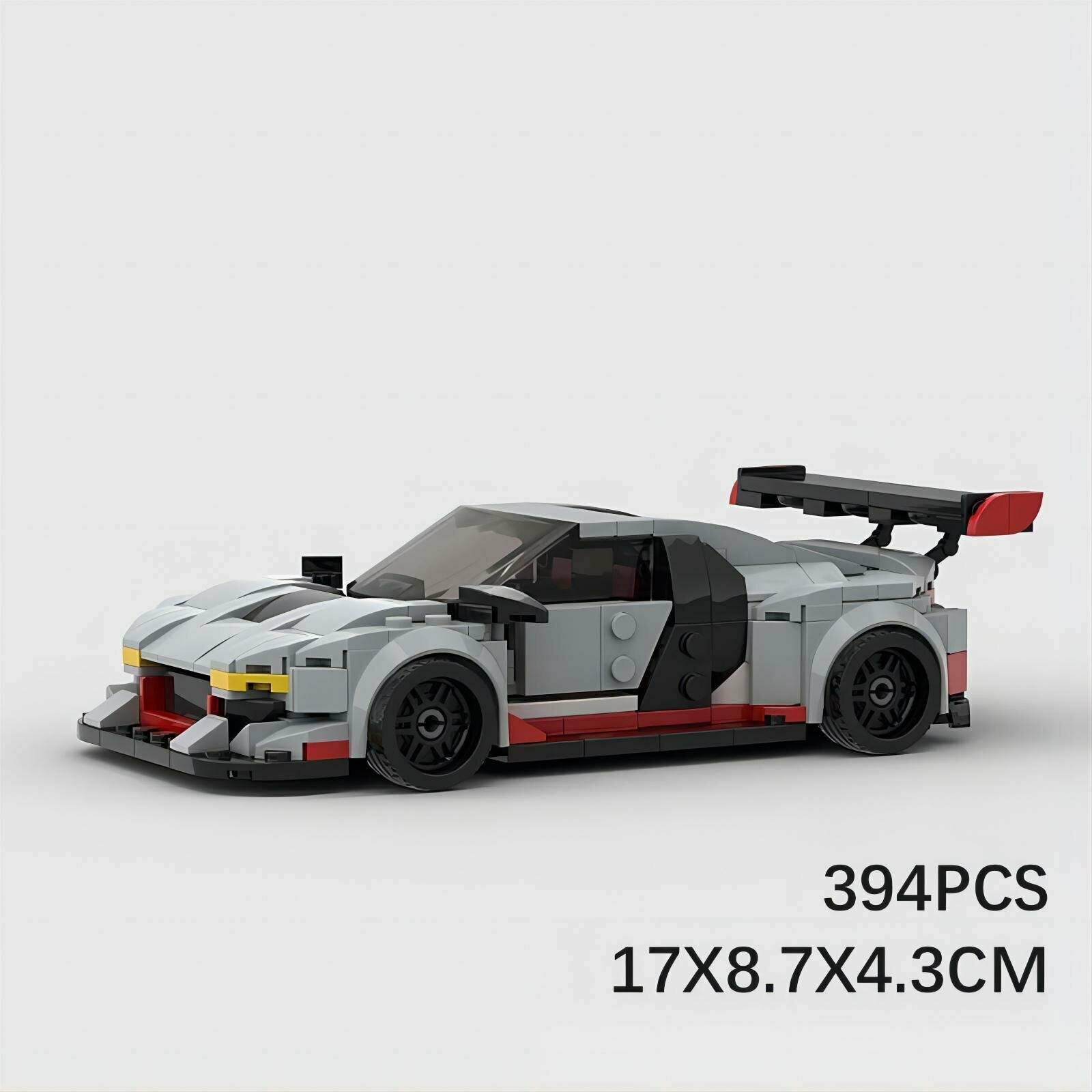 Строительные блоки MOC Audi R8 GT3, спортивный автомобиль, гоночная скорость, игрушка, строительные блоки, головоломка, подарок мальчику