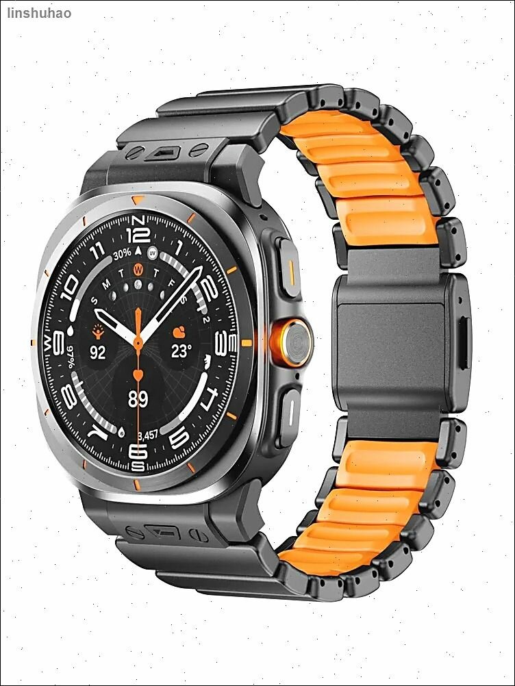Титановая лента для Samsung Galaxy Watch Ultra 2025 , для Samsung Ultra 47mm металлический резиновый браслет