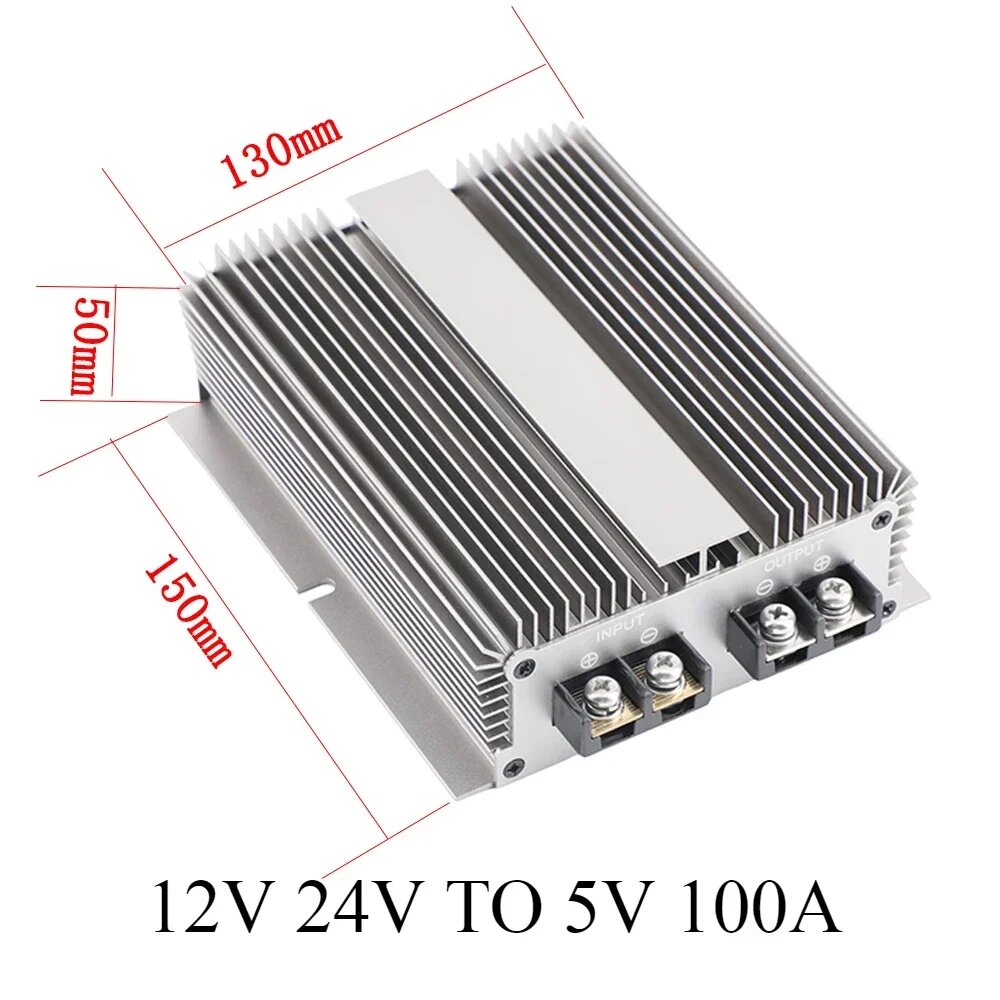 DC-DC Конвертер 12V-24V в 5V 100A