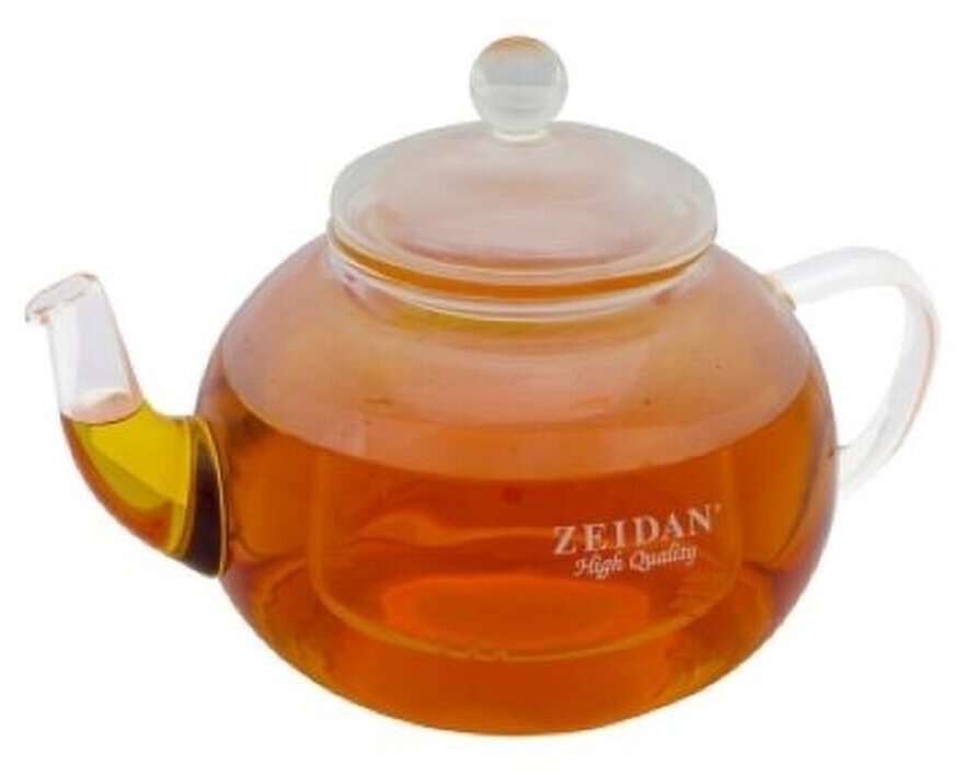 Стеклянный жаропрочный заварочный чайник ZEIDAN Z-4178 / 1000 мл