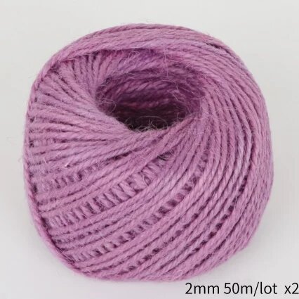 Льняной шпагат Hua Ming Ce 2 мм 50 м light purple x2