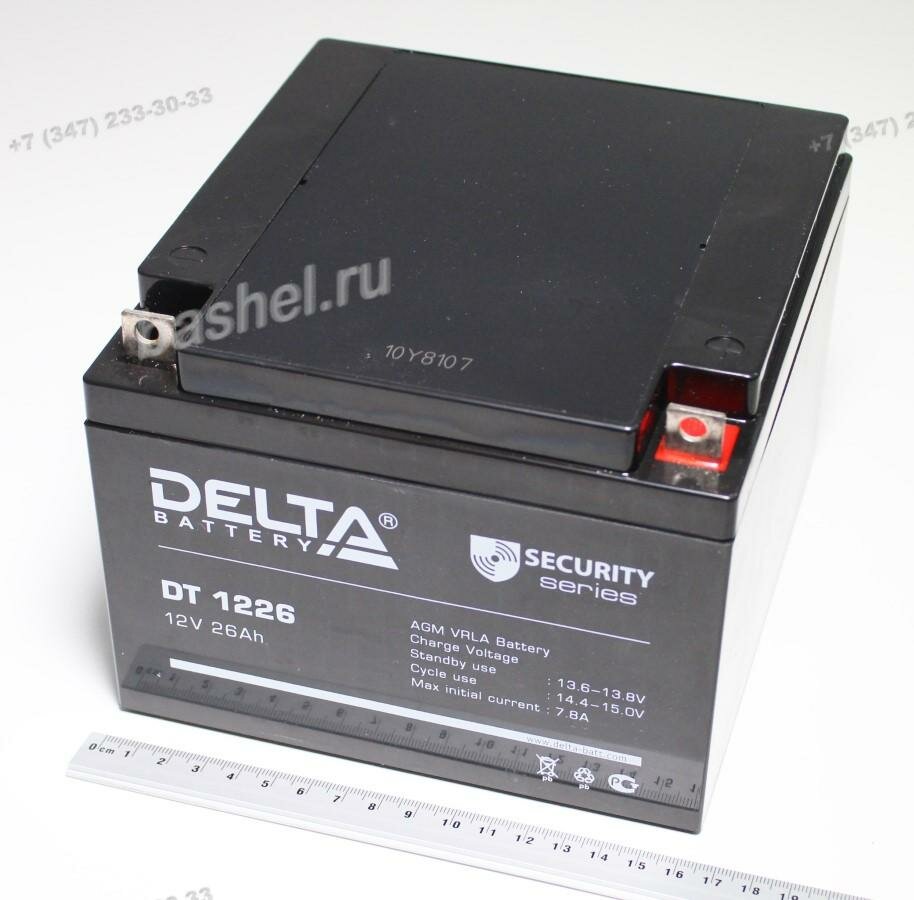 Аккумулятор 12В 26А·ч (Delta DT 1226) AGM