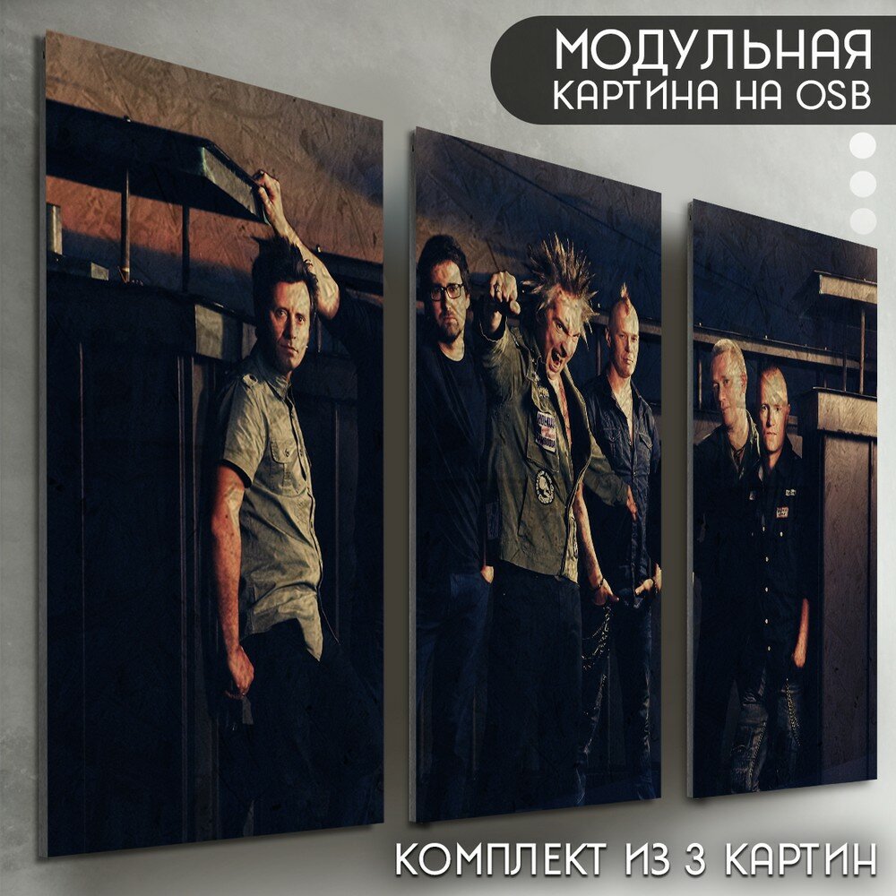 Модульная картина на рельефной доске ОСП " Музыка Король и Шут (КиШ, русский рок, музыка, Горшек, Михаил Горшенев) - 6555"