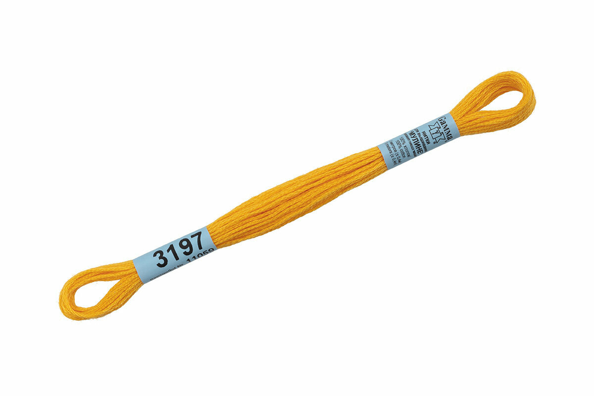 Мулине "Gamma" 100% хлопок 8 м №3197 т. желтый