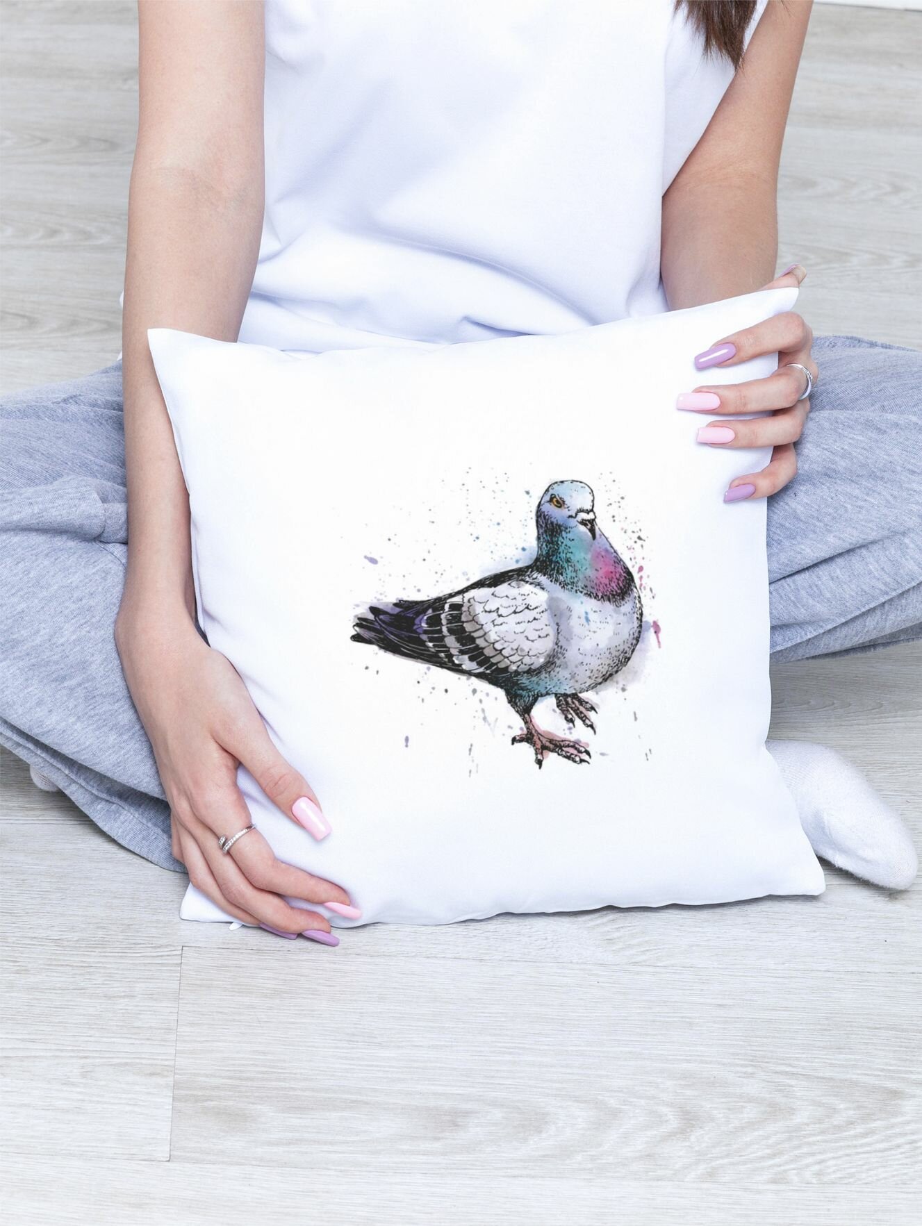 Подушка Голубь ( Подушка Голубь , Голубь , Подушка с Голубем , Голубь подушка , Подушка с изображением Голубя , подушка с птицей , подушка с изображением птицы , подушка птица ) 35х35см