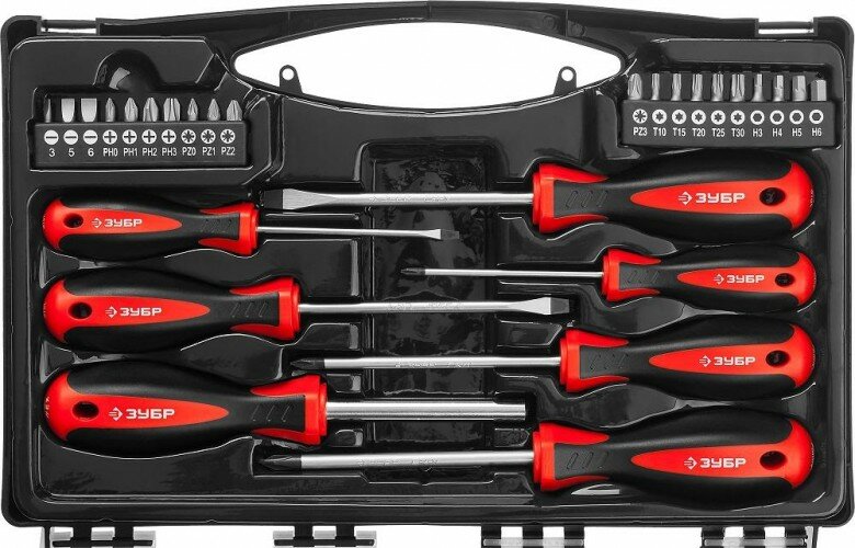 Набор отверток Зубр Мастер 25027 в компл:27 предметов жесткий кейс