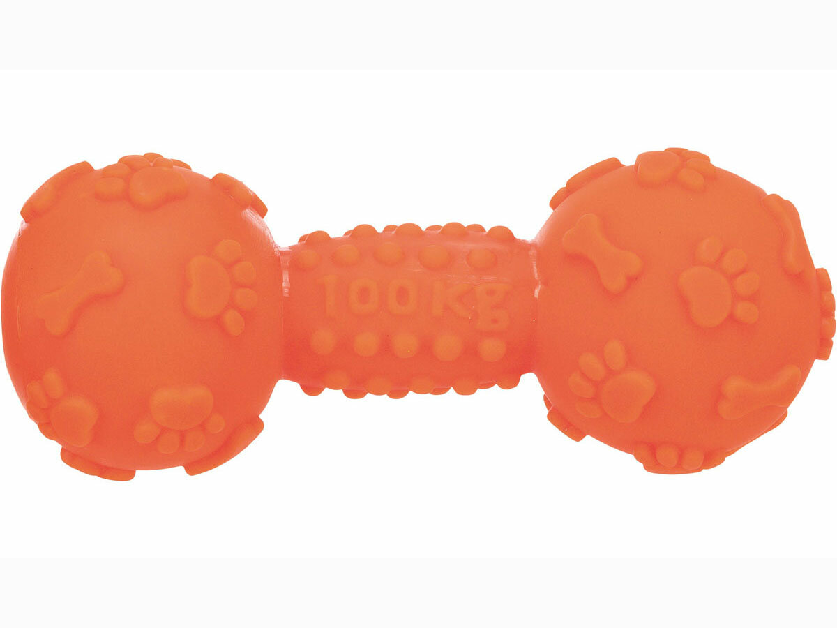 Игрушка для собак Trixie Гантель смайлик с пищалкой 19 см (1 шт)