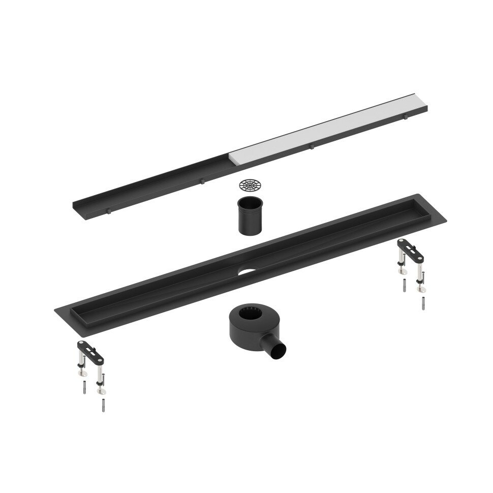 Душевой лоток (двухсторонняя решетка) TIMO Drain System DS230206/03, черный